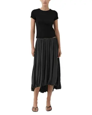 ST. AGNI Balloon Midi Skirt
