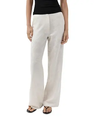 ST. AGNI Wool & Silk Jacquard Pants