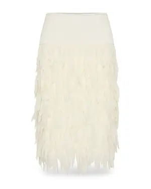 ST. AGNI Fringe Midi Skirt