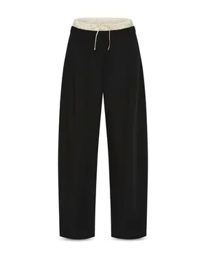 ST. AGNI Wool Layered Waist Balloon Pants