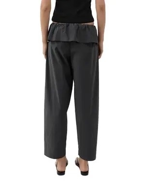 ST. AGNI Cotton Blend Peplum Pants