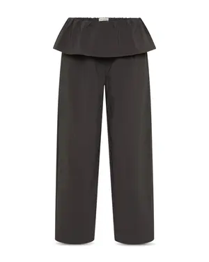 ST. AGNI Cotton Blend Peplum Pants