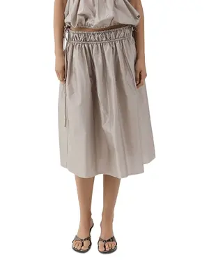 ST. AGNI Taffeta Drawstring Skirt