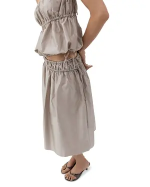 ST. AGNI Taffeta Drawstring Skirt