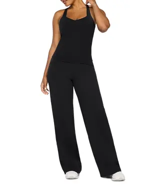 Spanx Smooth Onform Ruched Wide Leg Pants