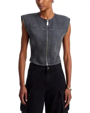 Ksubi Fate Slim Fit Denim Vest Top