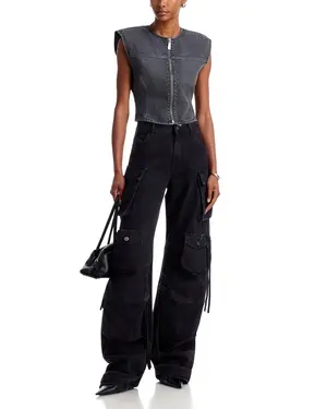 Ksubi Fate Slim Fit Denim Vest Top