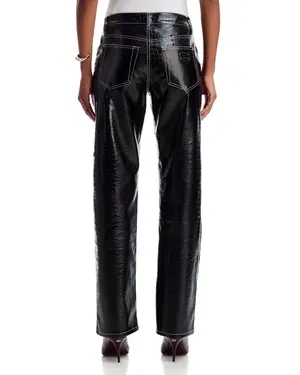 Ksubi Pinup Croc Embossed Patent Leather Pants