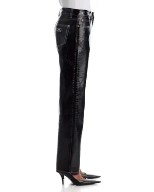 Ksubi Pinup Croc Embossed Patent Leather Pants