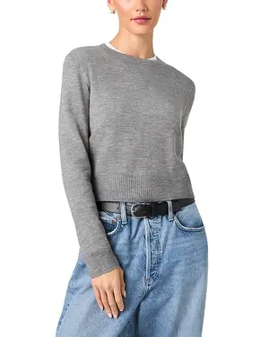 French Connection Baby Soft Crewneck Sweater - Medium Heather Grey