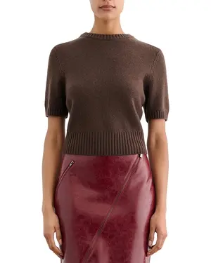 TOCCIN Elsie Wool & Cashmere Crewneck Sweater - Espresso