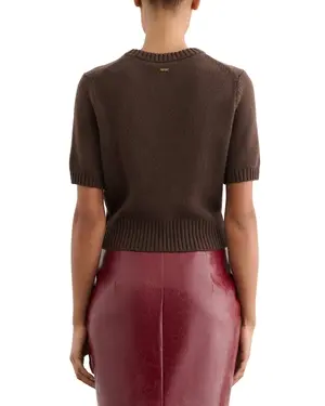 TOCCIN Elsie Wool & Cashmere Crewneck Sweater - Espresso