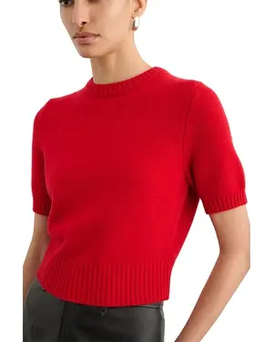 TOCCIN Elsie Wool & Cashmere Crewneck Sweater - Red