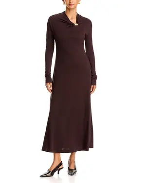 Hugo Boss Evonya Embellished Maxi Dress Exclusive - Mole