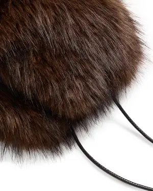 Echo Faux Fur Trapper Scarf - Brown