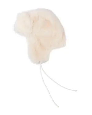Echo Faux Fur Trapper Scarf - Cream