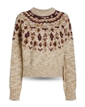 Proenza Schouler White Label Lizzie Crewneck Fair Isle Sweater