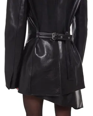 Helmut Lang Leather Sculptural Blazer