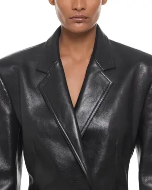 Helmut Lang Leather Sculptural Blazer
