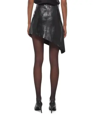 Helmut Lang Leather Asymmetric Skirt