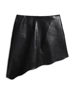 Helmut Lang Leather Asymmetric Skirt