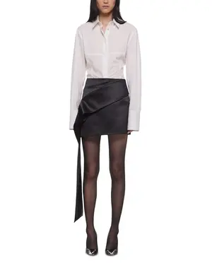 Helmut Lang Asymmetric Drape Mini Skirt
