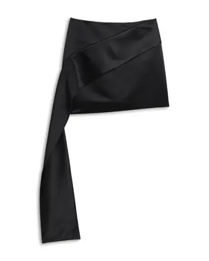 Helmut Lang Asymmetric Drape Mini Skirt