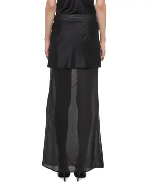 Helmut Lang Semi Sheer Panel Maxi Skirt