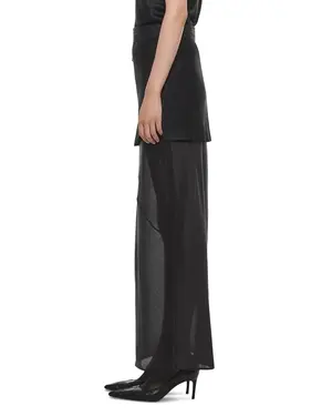 Helmut Lang Semi Sheer Panel Maxi Skirt