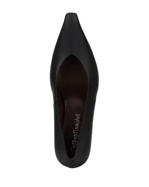 Jeffrey Campbell Leather Pointed Toe Stiletto Pumps - Black