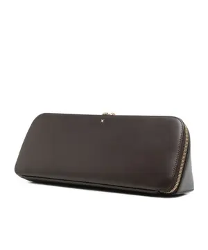 Alaïa Zip-top Clutch - Brown