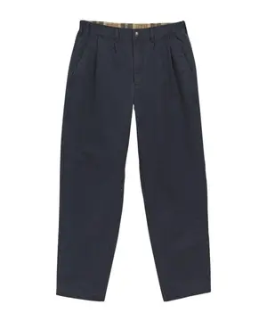 Barbour Pleated Chino Trousers - Navy
