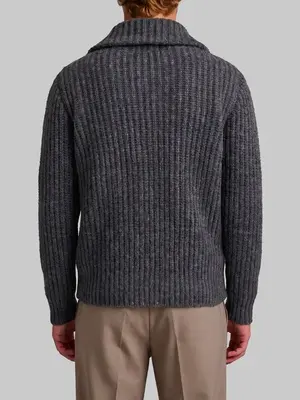 ROBERTO COLLINA Ribbed-knit Zip-up Jacket