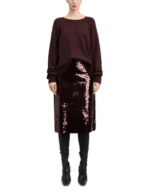 Derek Lam 10 Crosby Benjamin Paillette Midi Pencil Skirt
