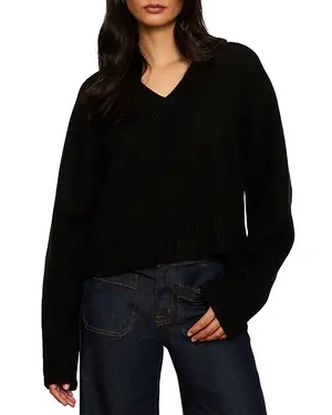 Sanctuary Vanna V Neck Sweater - Black