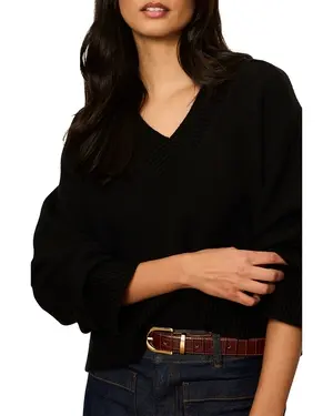 Sanctuary Vanna V Neck Sweater - Black