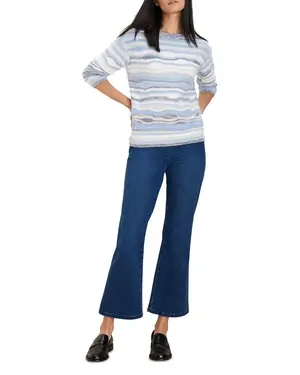 NIC+ZOE Odyssey Mix Drop Shoulder Sweater - Blue Multi