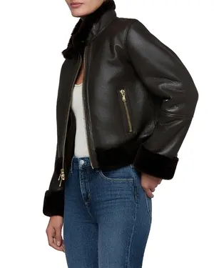 L'Agence Glacia Shearling Jacket