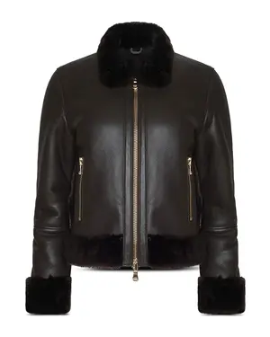 L'Agence Glacia Shearling Jacket