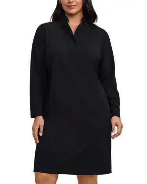 Foxcroft Tammy Ruffle Neck Crepe Dress