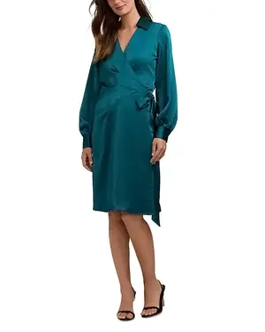 Foxcroft Valentina Seamed Wrap Dress - Emerald