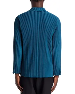 Issey Miyake Tailored Pleats Notch Lapel Cardigan Jacket