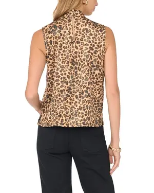 Vince Camuto Bow Tie Neck Sleeveless Blouse - Ginger