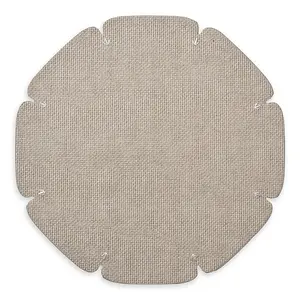 KIM SEYBERT Divot Scalloped Round Placemat - Gray