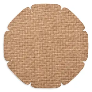 KIM SEYBERT Divot Scalloped Round Placemat - Tan