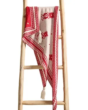 Free People Over The Coat Fair Isle Shawl - Red