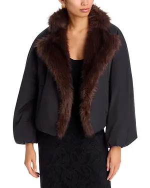 Kobi Halperin Nikki Faux Fur Collar Coat