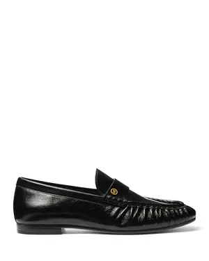 Michael Kors Jennings Ruched Leather Loafers