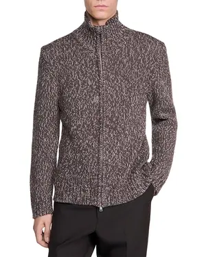 Sandro Textured Zip Cardigan Sweater