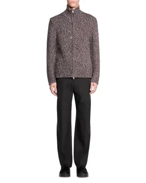 Sandro Textured Zip Cardigan Sweater